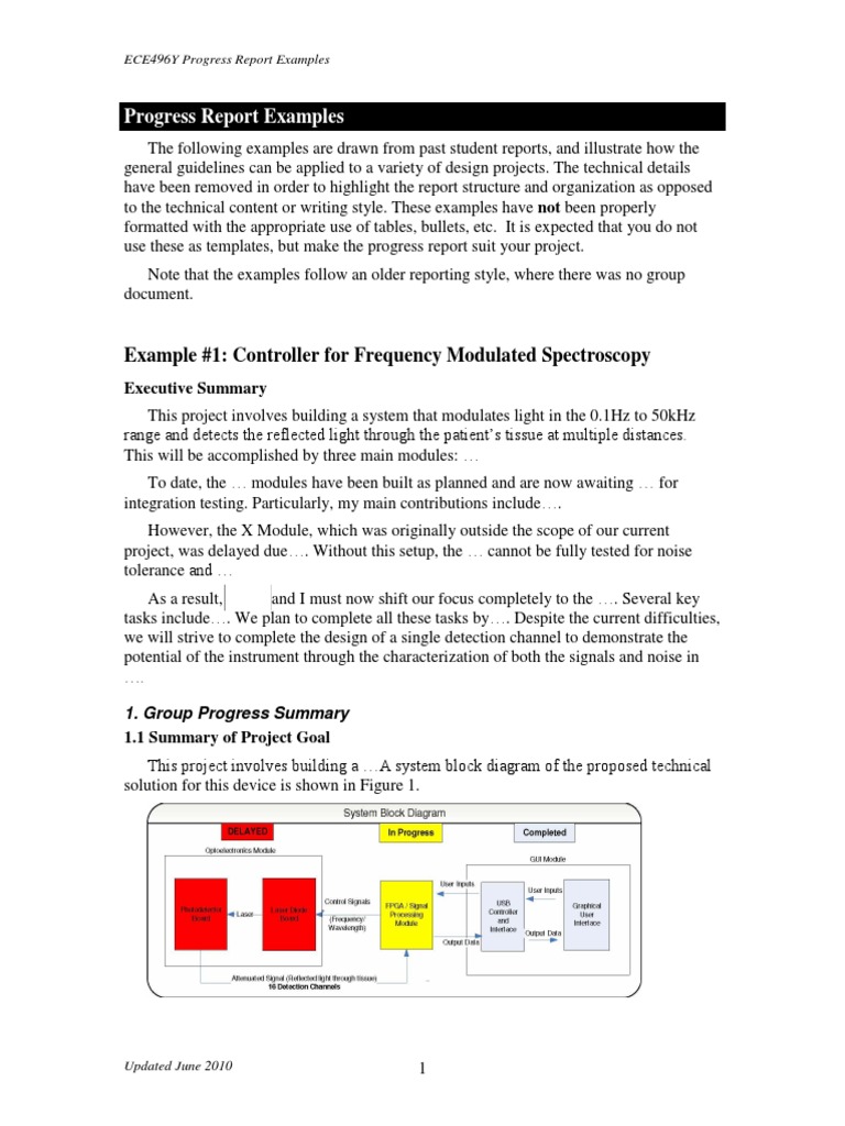 ECE496Y Progress Report Examples | PDF | Graphical User Interfaces ...