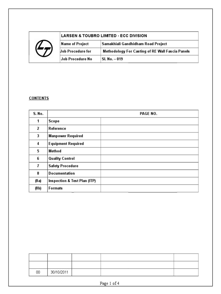 RE Wall Casting | PDF | Precast Concrete | Concrete