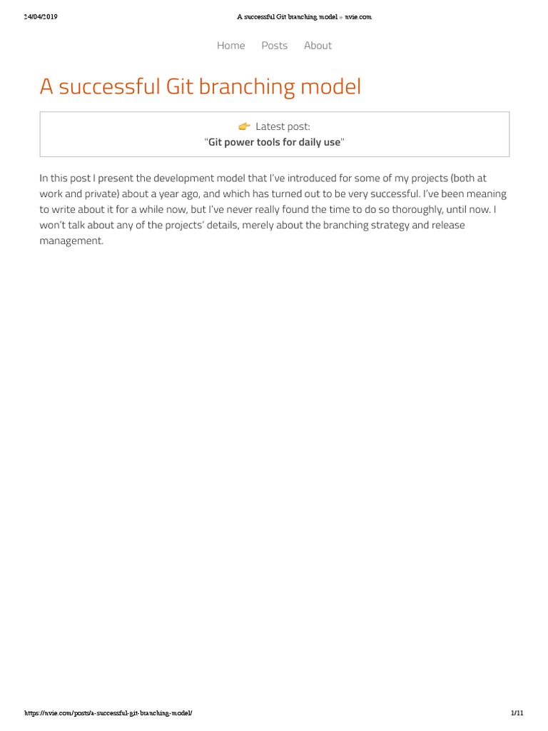A Successful Git Branching Model | PDF | Software Development ...