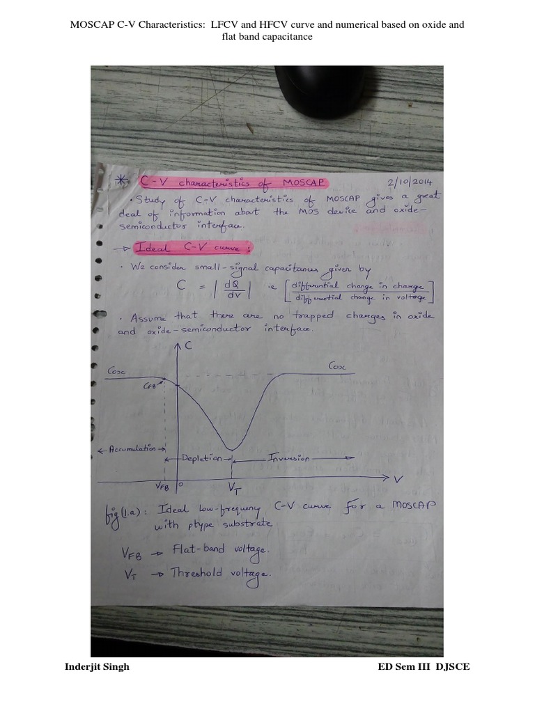 MOSCAP C-V Characteristics: LFCV and HFCV Curve and Numerical Based On ...