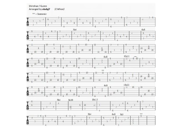Guren Theme Guitar Tab | PDF