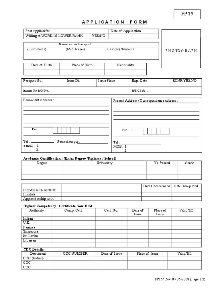 Application Form: Income Tax PAN No.: Indos No. | PDF | Business