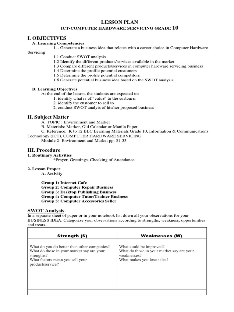 LP - g10 Swot Analysis | PDF | Swot Analysis | Entrepreneurship