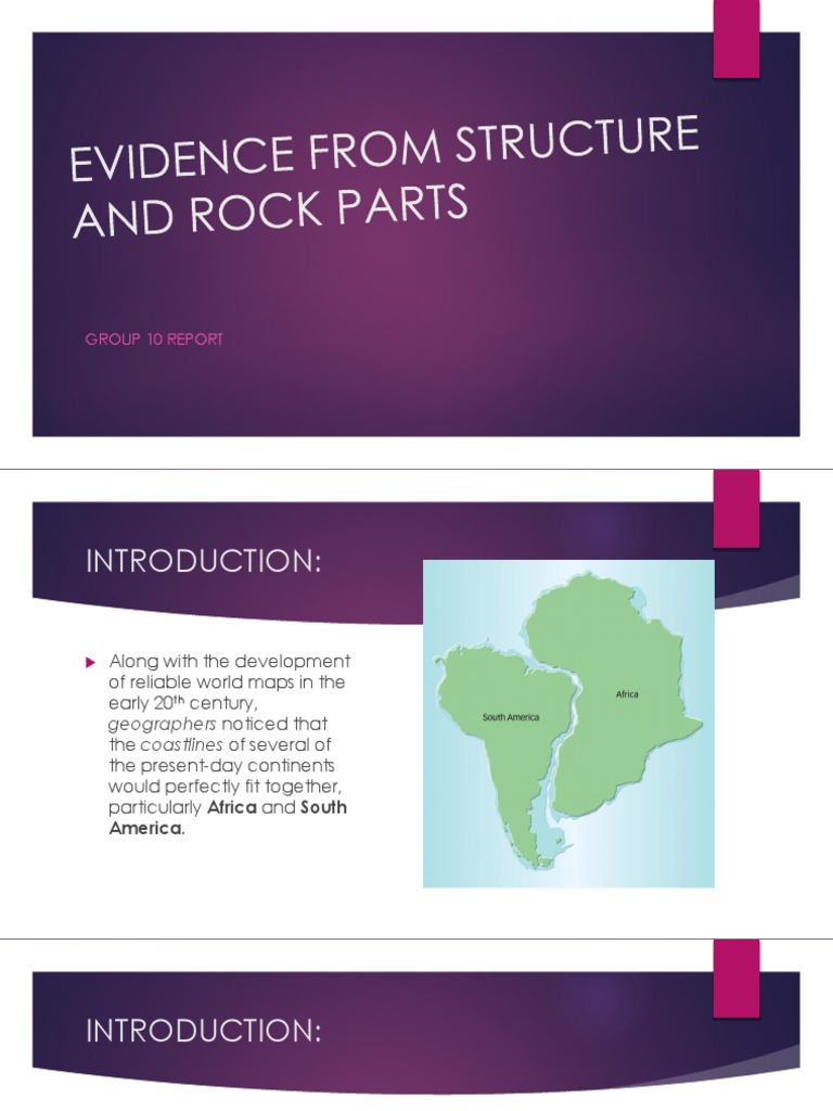 Evidence From Structure and Rock Parts | PDF | Plate Tectonics | Continent