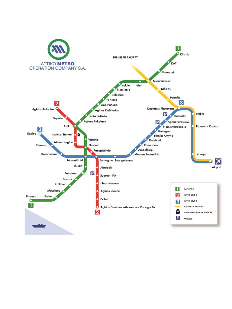 Harta Metrou Atena | PDF