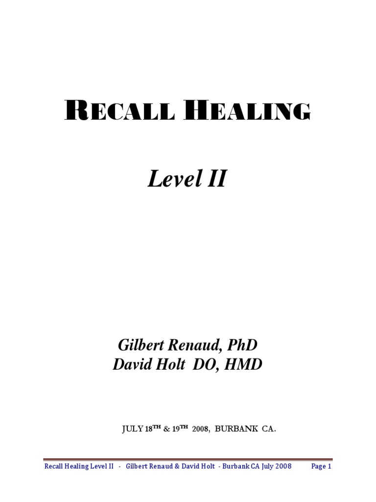 Recall Healing | PDF | Esophagus | Human Anatomy