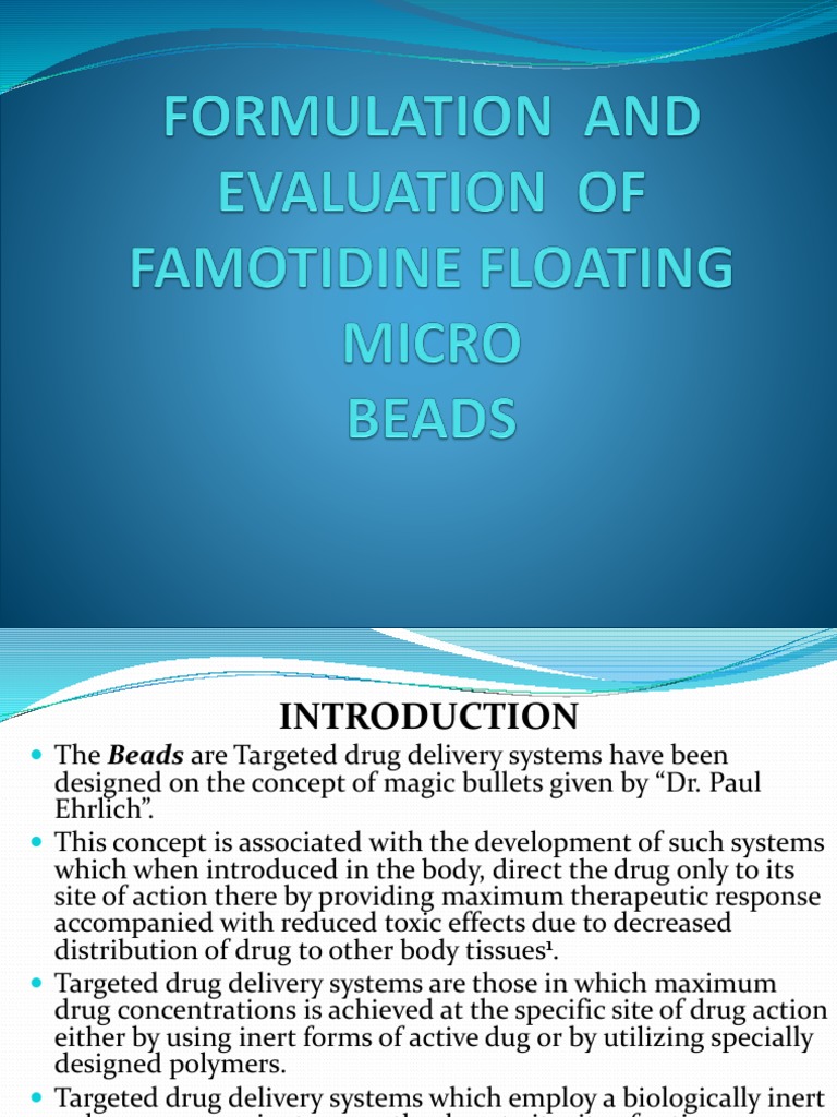 Formulation And Evaluation Of Famotidine Floating Micro Pdf
