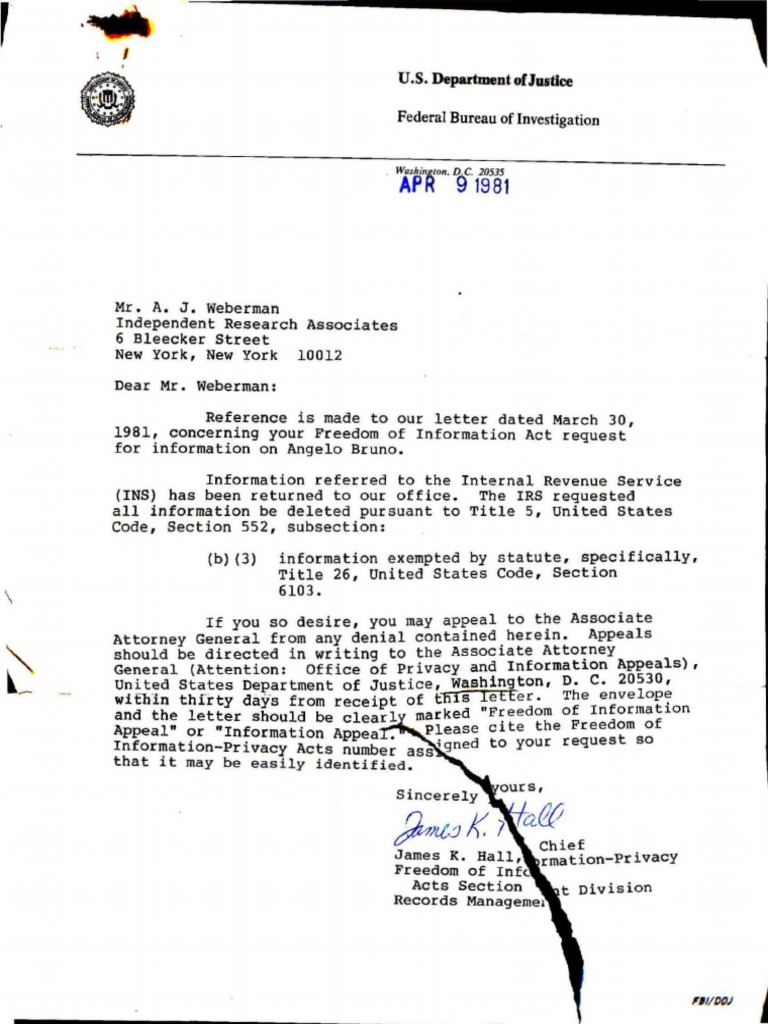 Angelo Bruno FBI Files | PDF | Federal Bureau Of Investigation ...