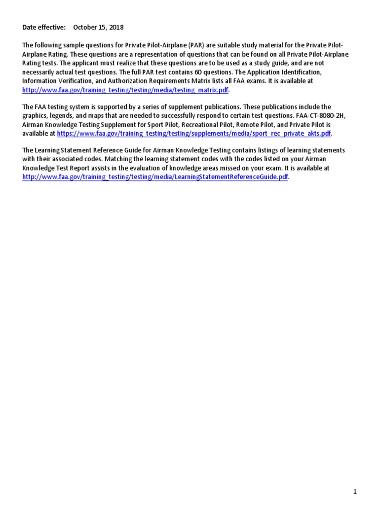 Private Pilot Sample Exam | PDF | Visual Flight Rules | Aerospace ...
