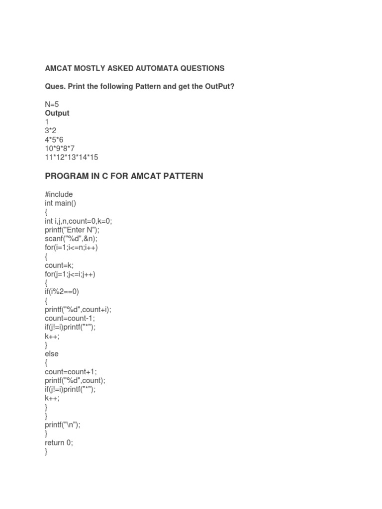 Amcat Automata PDF | Download Free PDF | String (Computer Science ...