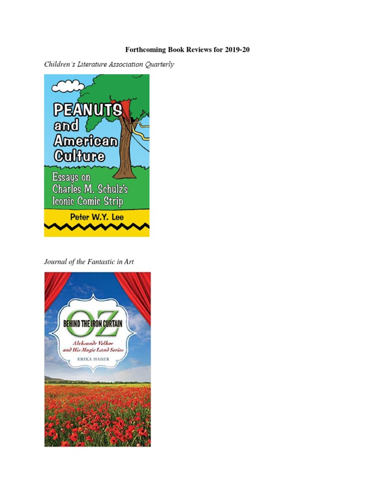 Forthcoming Book Reviews For 2019 | PDF