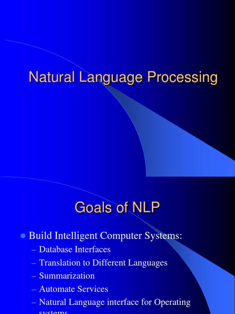 Natural Language Processing | PDF | Speech | Semantics