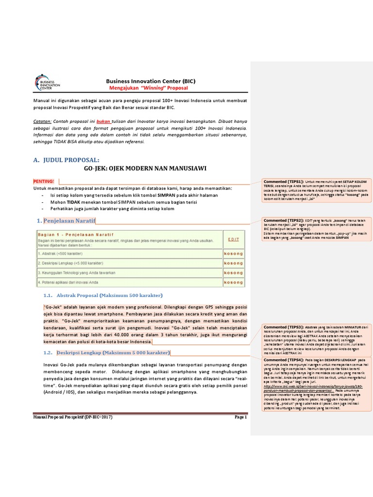 Manual Cara Membuat Proposal Inovasi Prospektif | PDF | Teknologi & Rekayasa