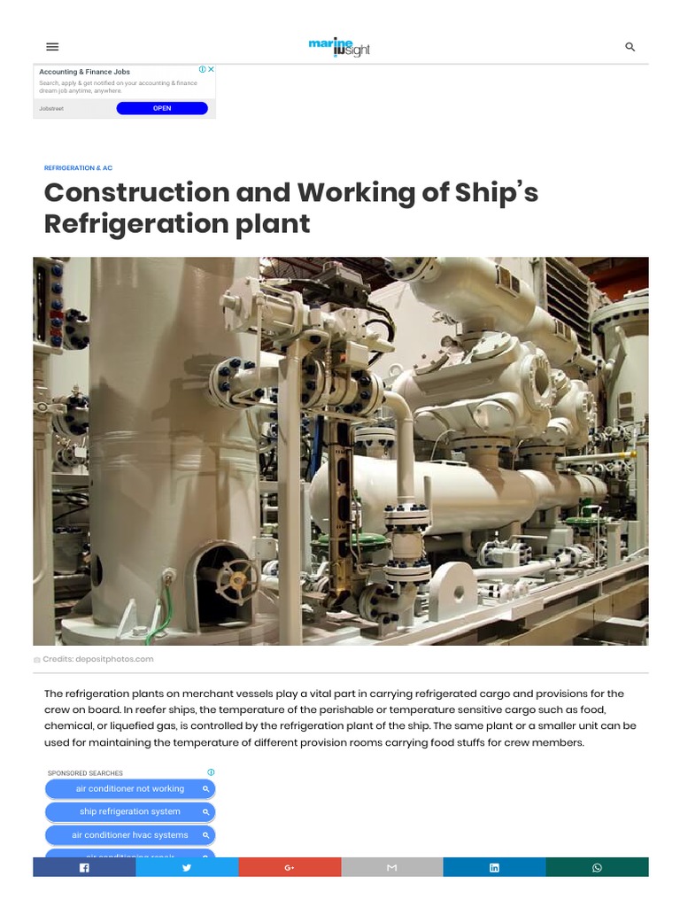 Ships Refrigeration Plant221928 | PDF | Refrigeration | Air Conditioning
