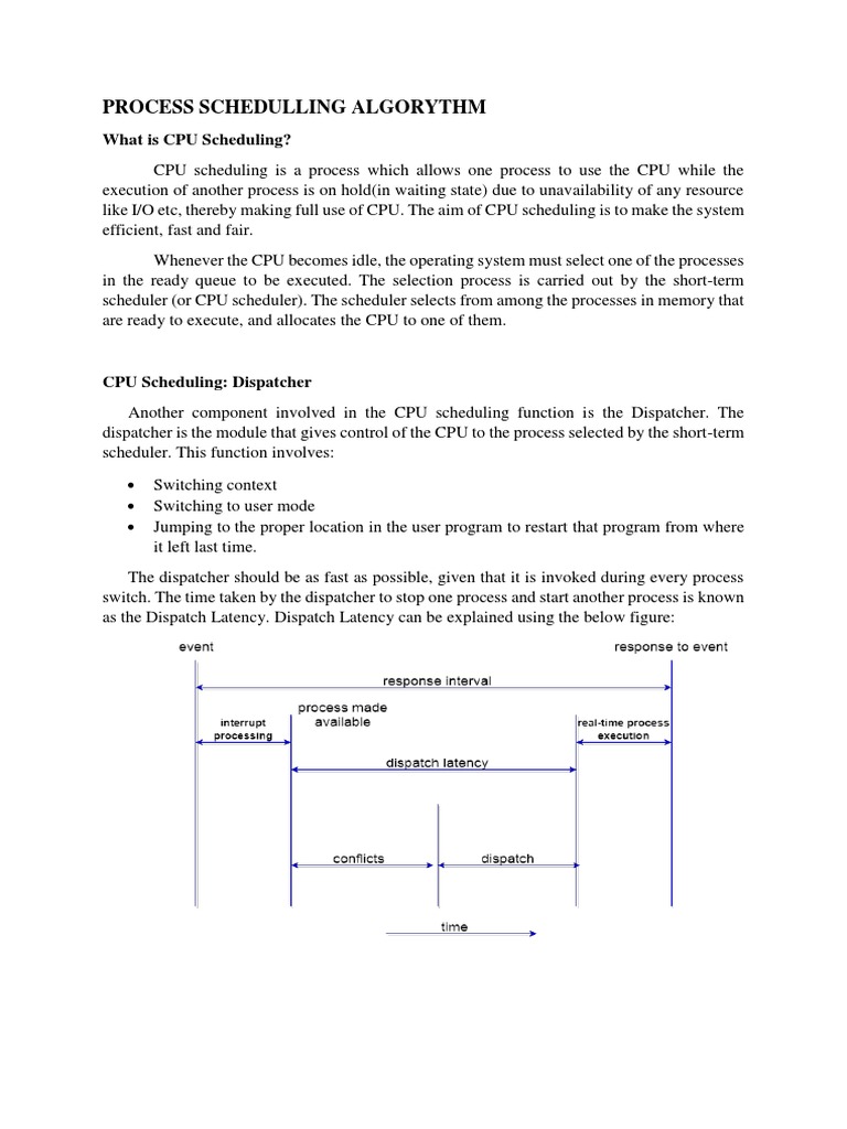 Process Schedulling Algorythm | PDF | Scheduling (Computing) | Process ...