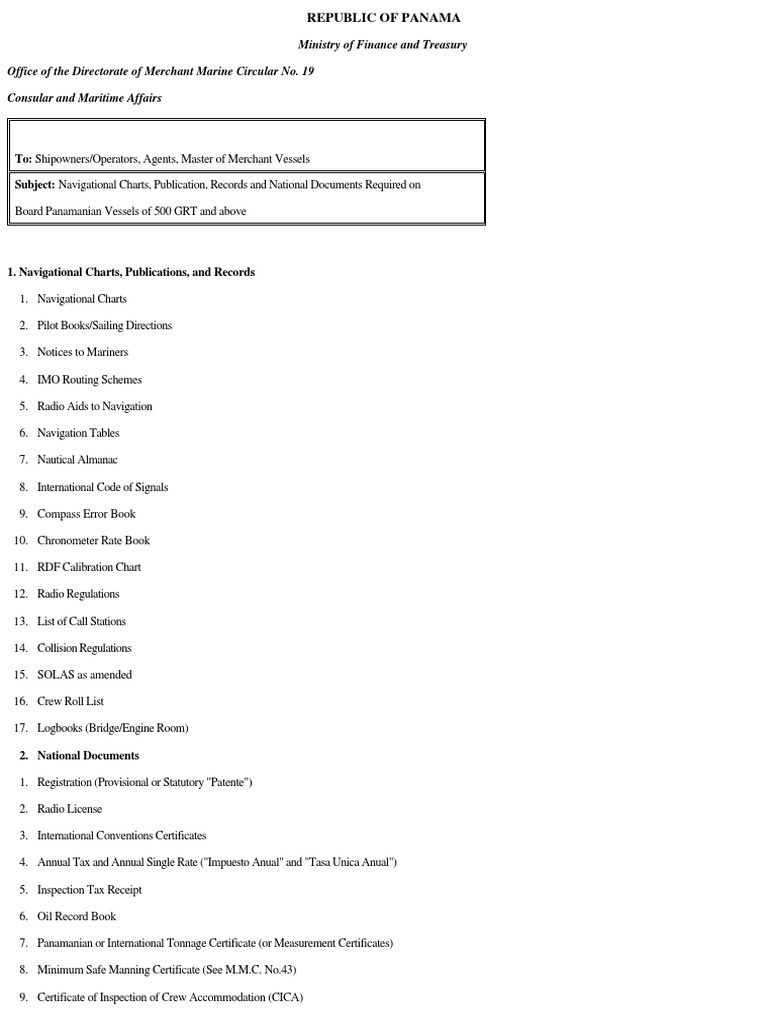 Circular Panama 19 PDF | PDF