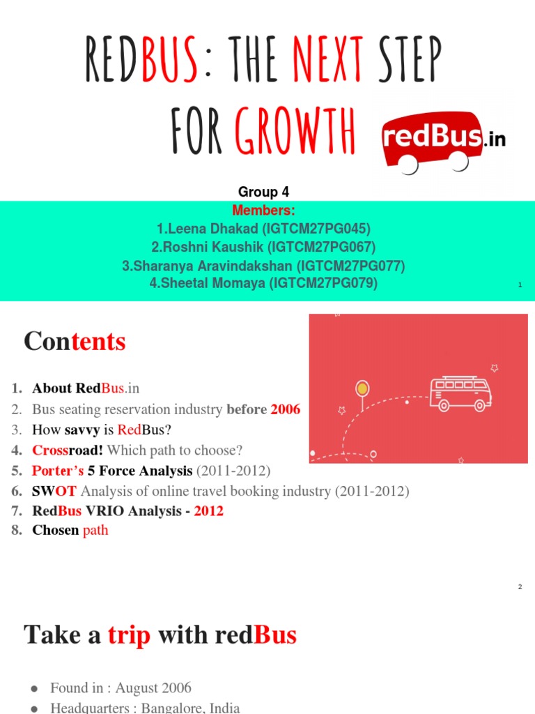 Group 4 Class A RedBus Case Study | PDF | Monopoly | Travel Agency