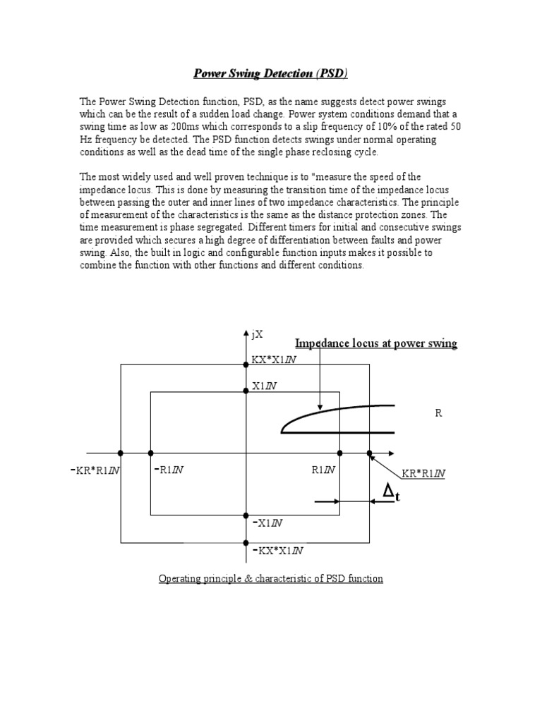 Power Swing Notes | PDF | Electrical Impedance | Electricity