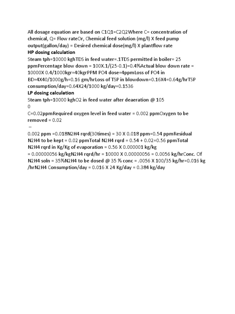 HP Dosing Calculation | PDF | Wellness | Technology & Engineering