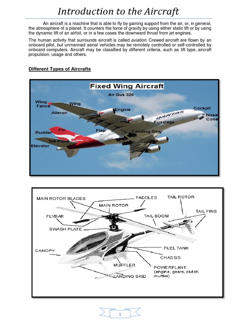 Introduction To Aircraft | PDF | Aircraft | Lift (Force)