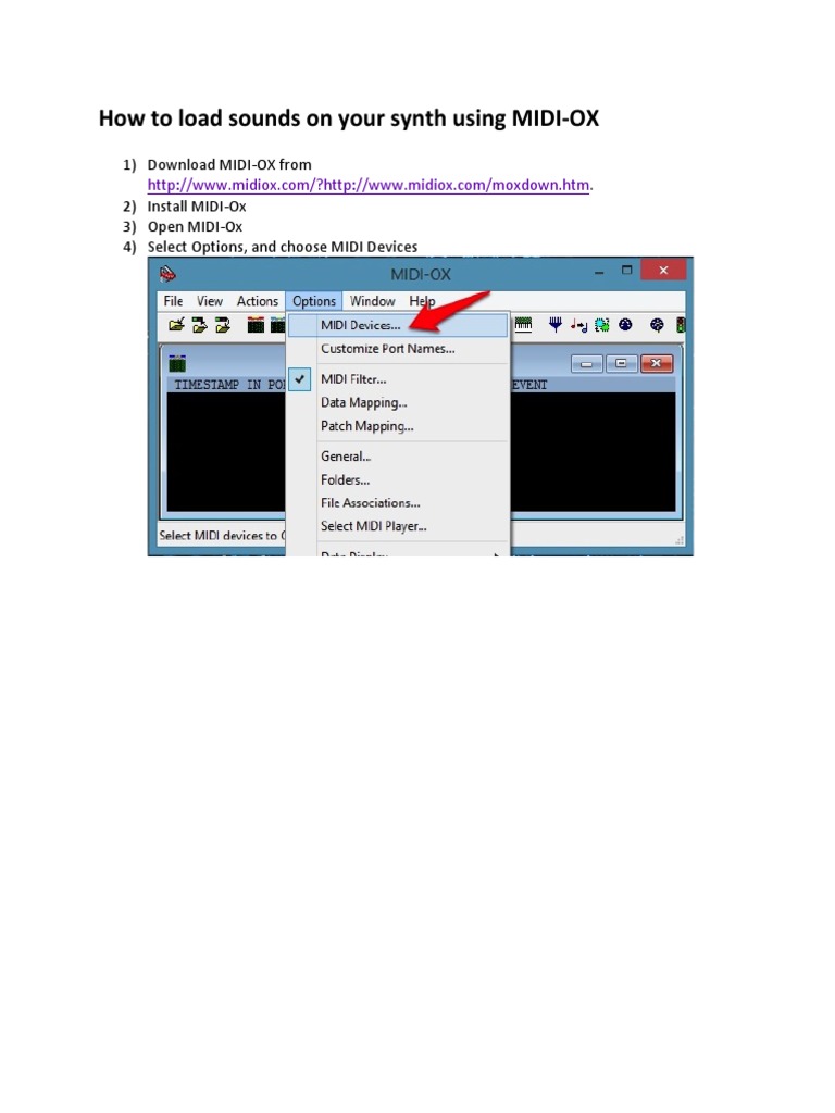 How To Load Sounds Using MIDI-OX | PDF