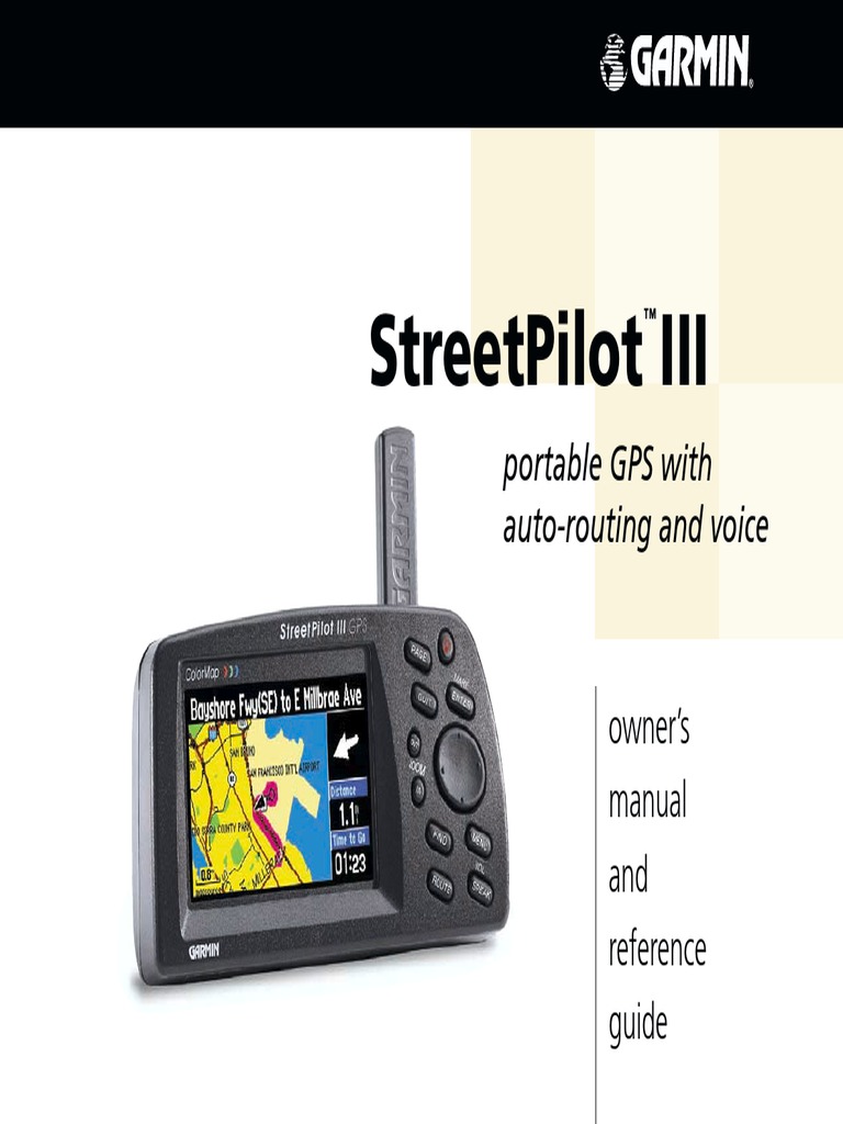 StreetPilot III | PDF | Map | Menu (Computing)