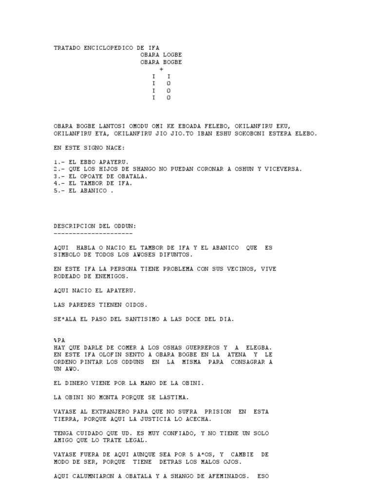 Obara Bogbe | PDF | Predicción | Deidades