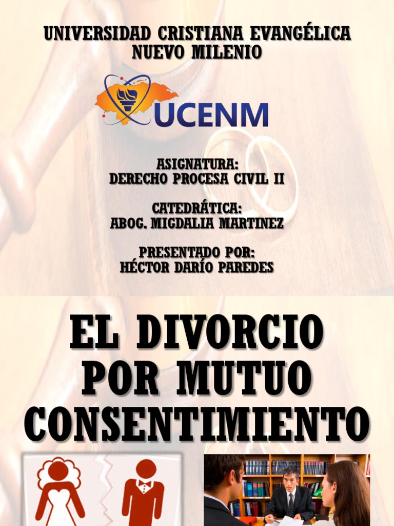 Divorcio Por Mutuo Consentimiento Dario Paredes | PDF | Divorcio ...