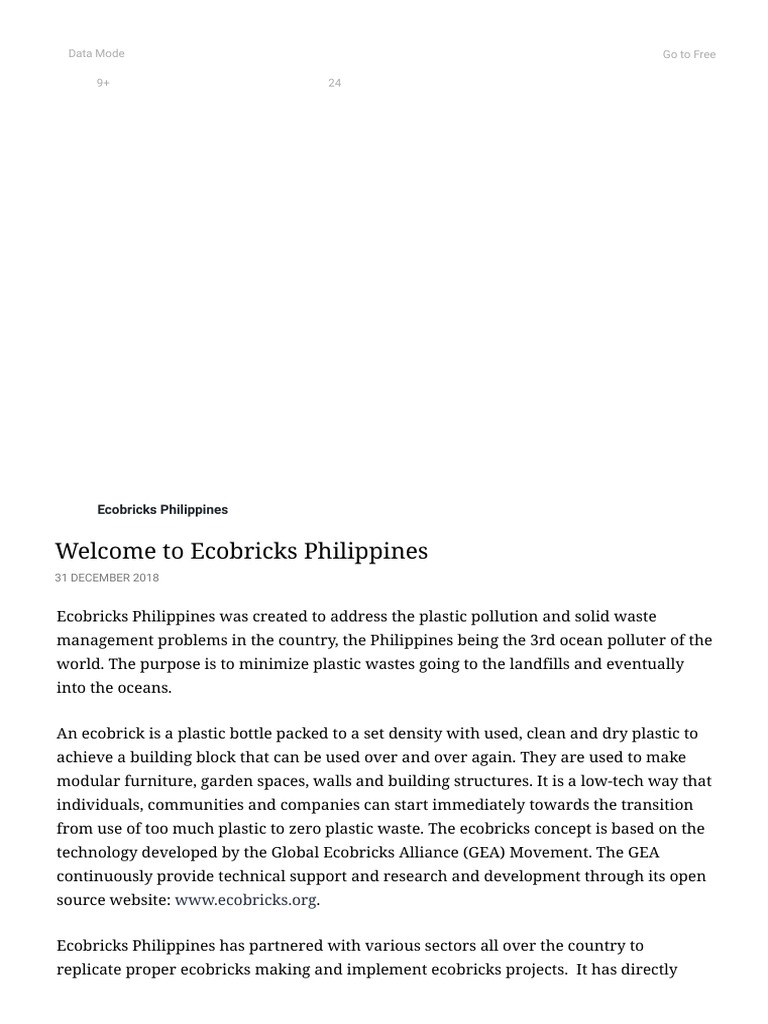 Philippines tackles plastic pollution with ecobricks | PDF