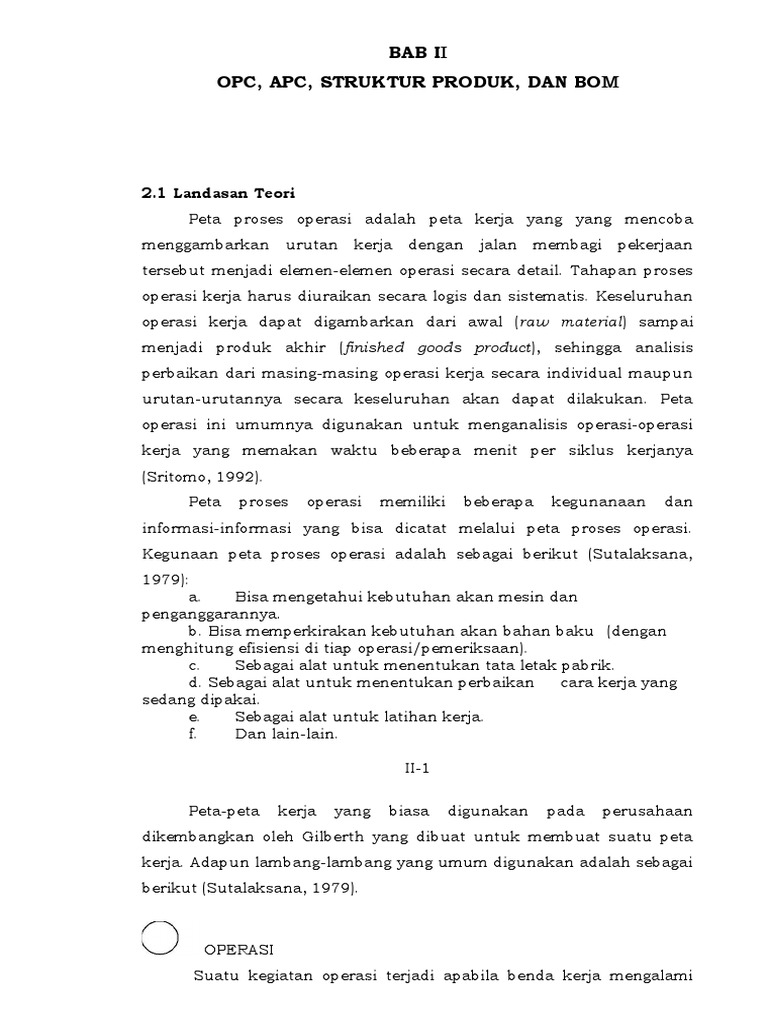 Bab Ii Opc, Apc, Struktur Produk, Dan Bom: 2.1 Landasan Teori | PDF