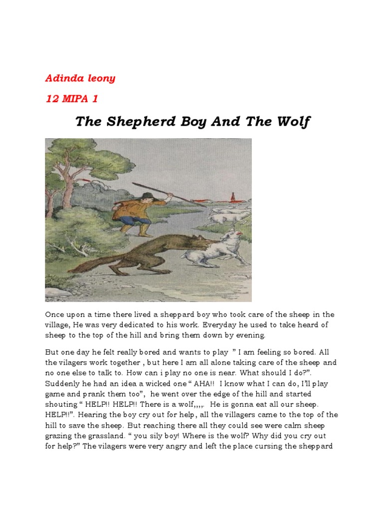 The Shepherd Boy and the Wolf Story | PDF | Art | Poetry
