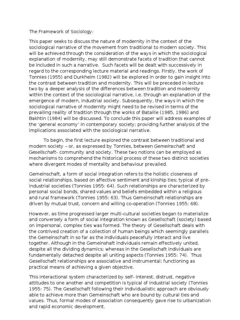 The Framework of Sociology | PDF | Sociology | Émile Durkheim