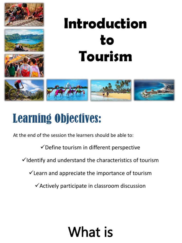 Introduction To TOURISM | PDF | Tourism | Behavior Modification