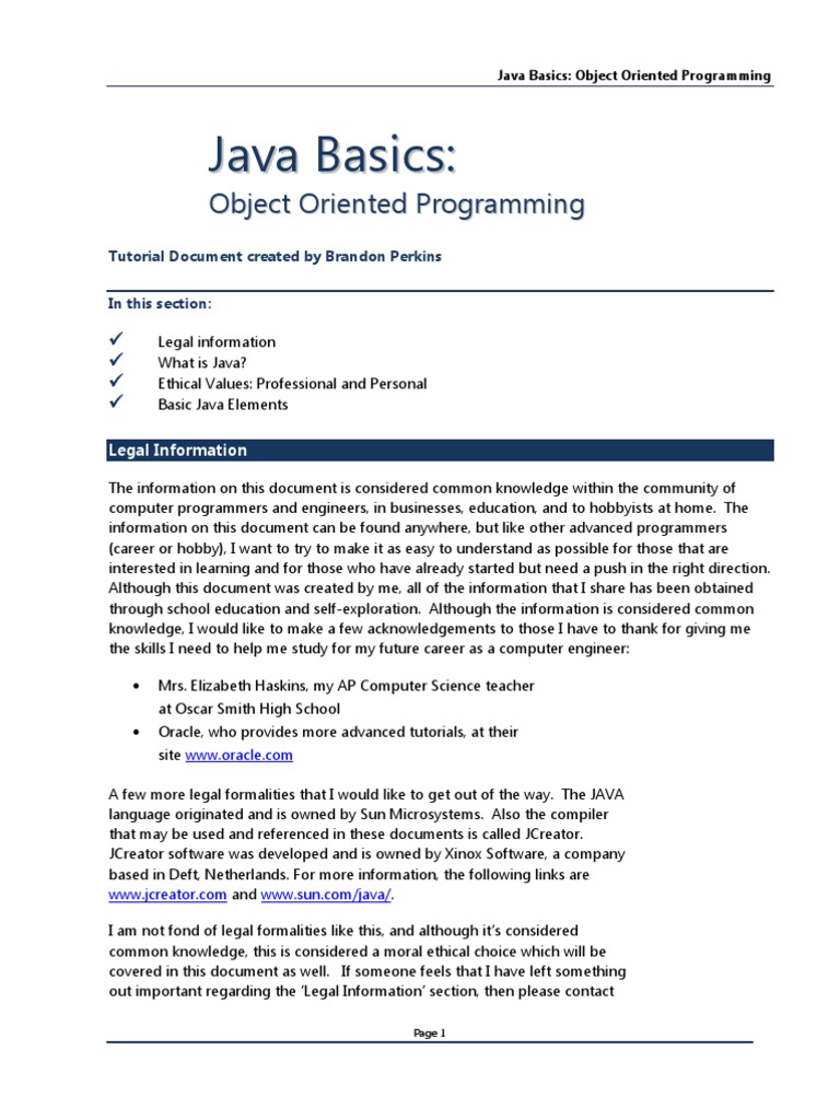 Java Basics | Download Free PDF | Data Type | Java Virtual Machine