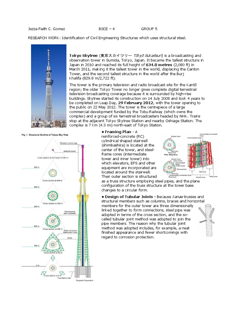 Research Steel Tokyo Skytree | PDF | Building Engineering | Economic ...