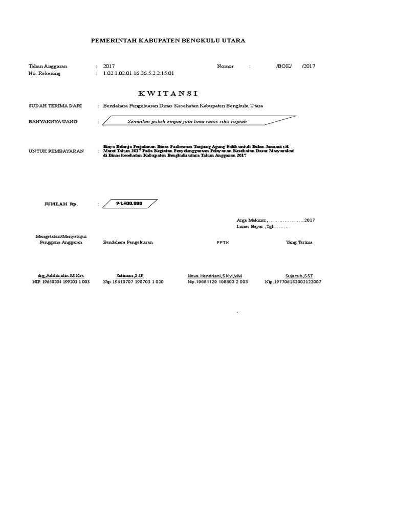 Kwitansi INDUK | PDF