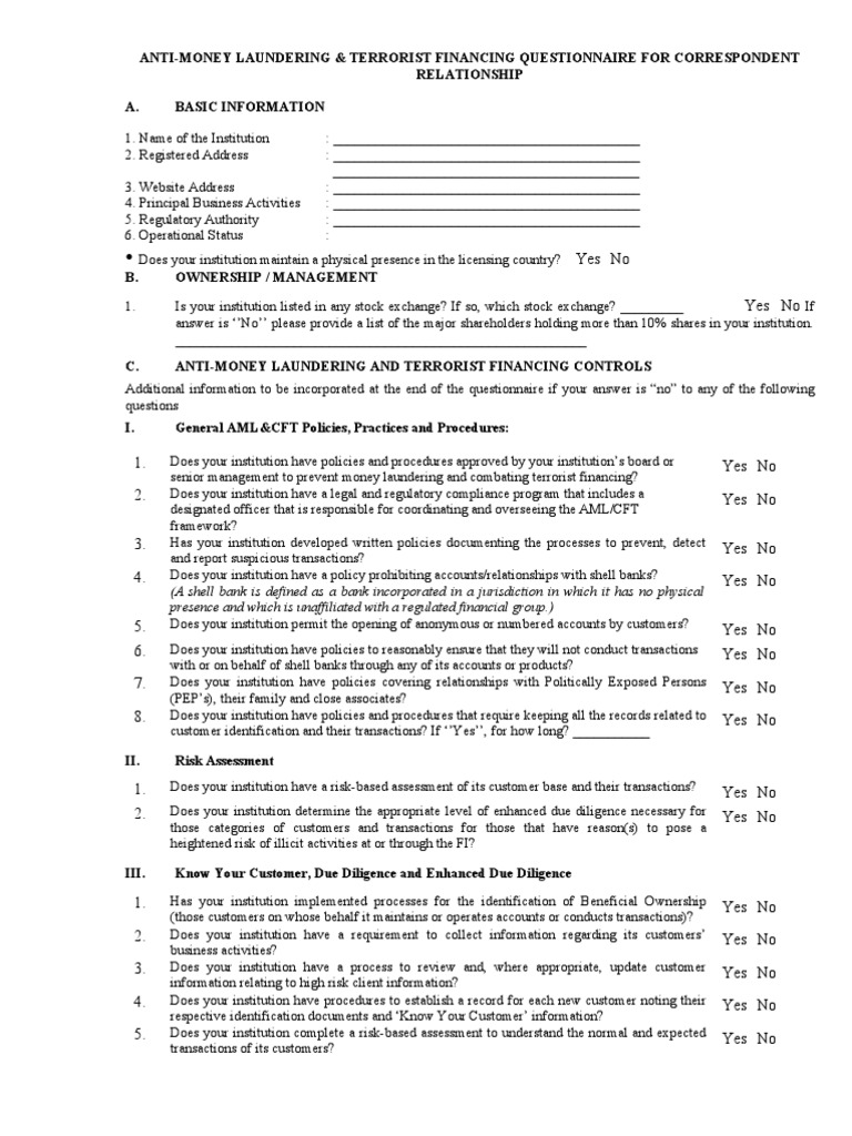 Final AML Question | PDF | Money Laundering | Economies