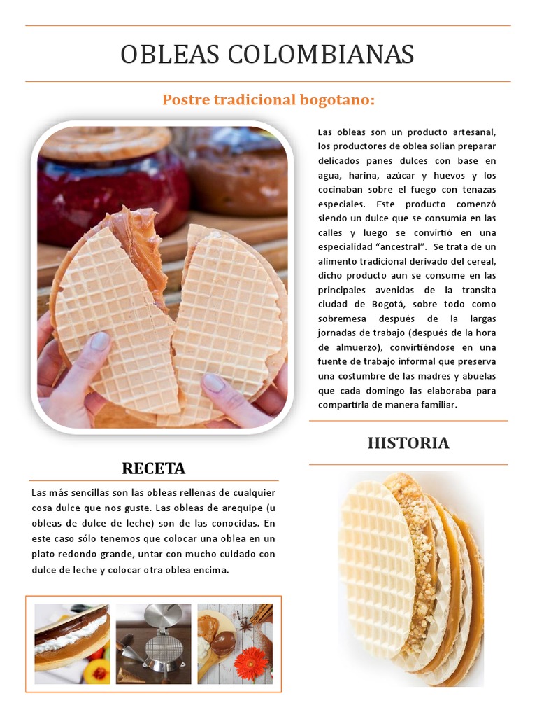 Receta de Obleas Colombianas | PDF
