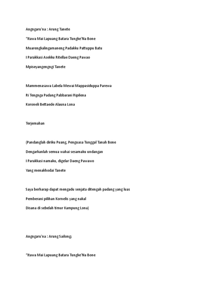 Angngaru'Na - A | PDF | Agama & Spiritualitas | Puisi
