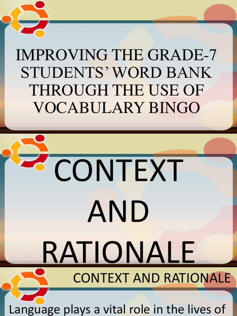 Enhancing Grade 7 Vocabulary with Bingo | PDF | Reading Comprehension ...