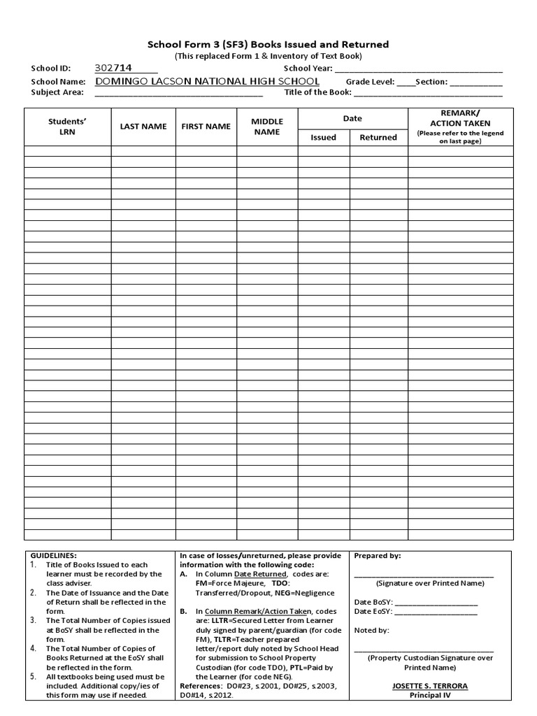 School Form 3 DLNHS | PDF | Written Communication | Writing