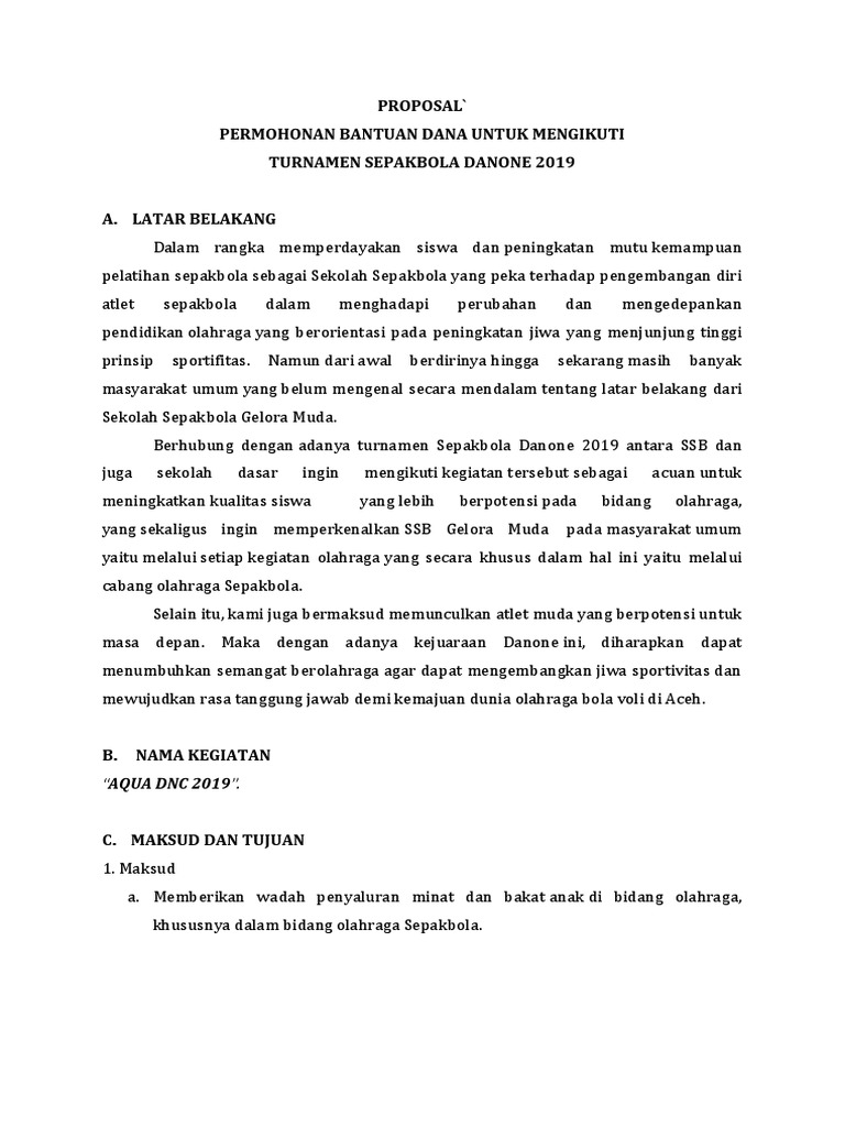 Proposal SSB Danone | PDF