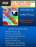 SPORTS WRITING Handout English | PDF | Volleyball | Sports Rules And ...