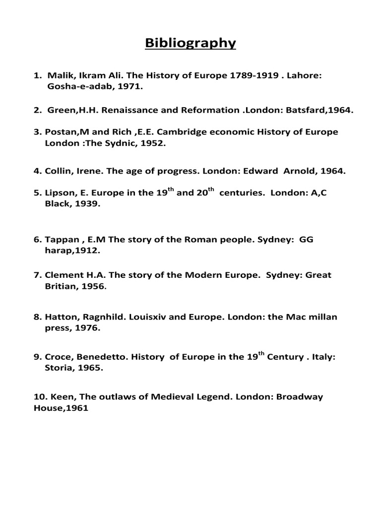 A Collection of Sources Detailing Major Historical Events and Periods ...