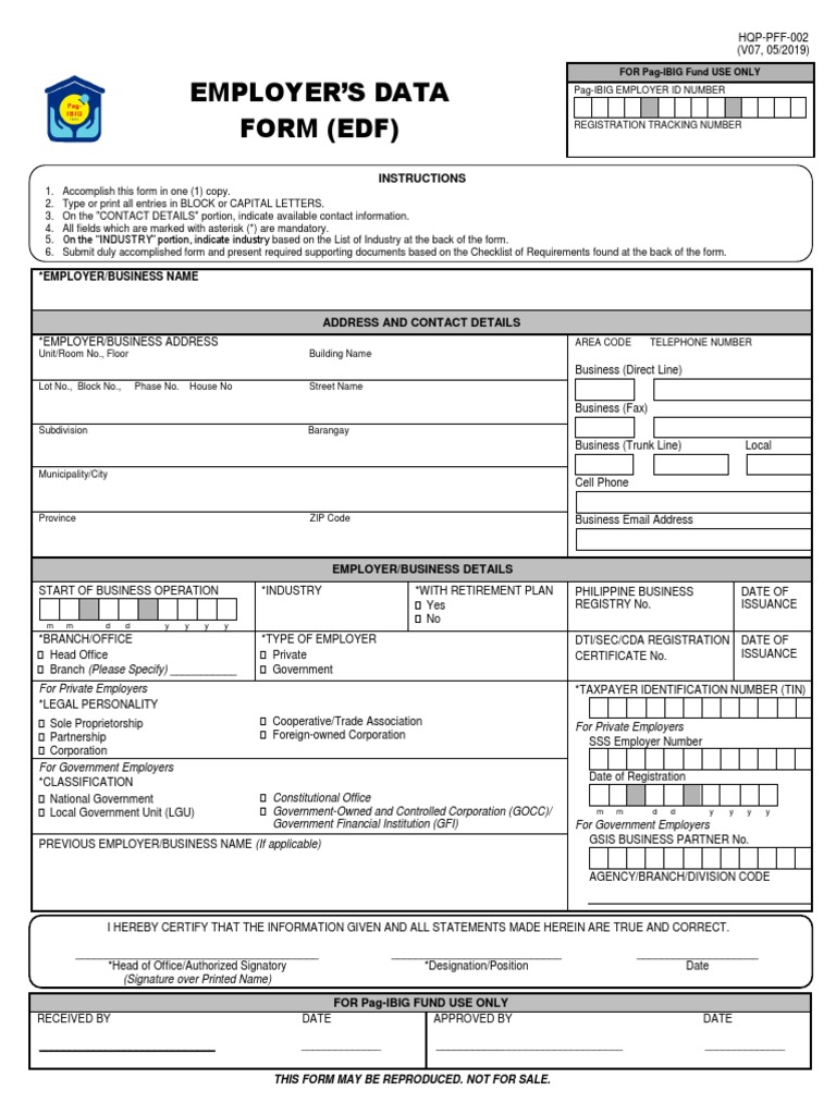 Employers Data Form 2019 | PDF | Corporations | U.S. Securities And ...