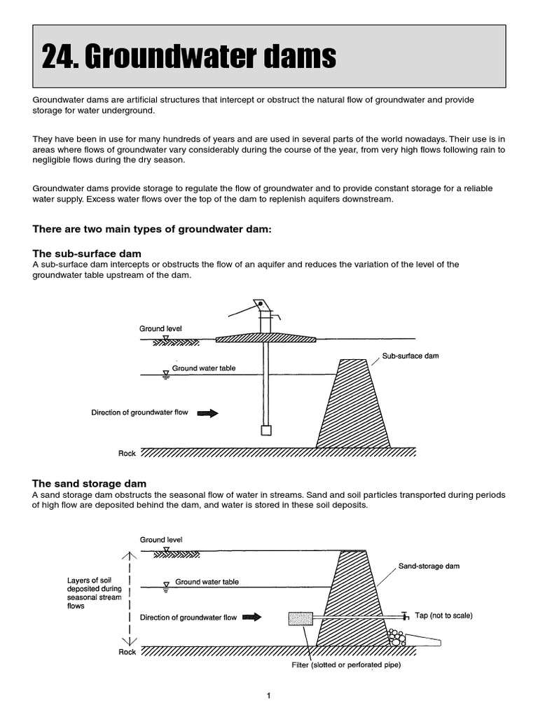 Groundwate Dams | PDF | Dam | Groundwater