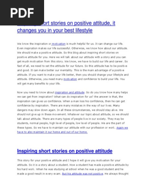 Positive Thinking Stories