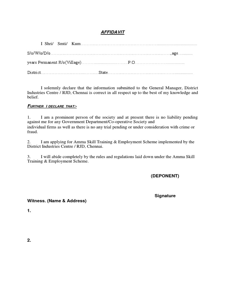 Affidavite Form II | PDF | Government And Personhood | Government ...