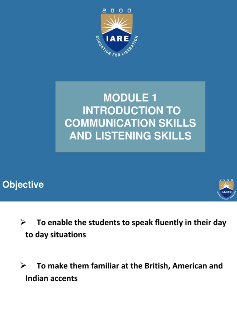 Introduction To Communication Skills and Listening Skills | PDF ...