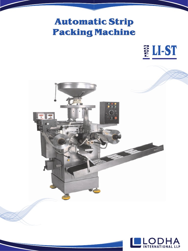 Automatic Tablet Capsule Strip Packing Machine, LI - ST | PDF